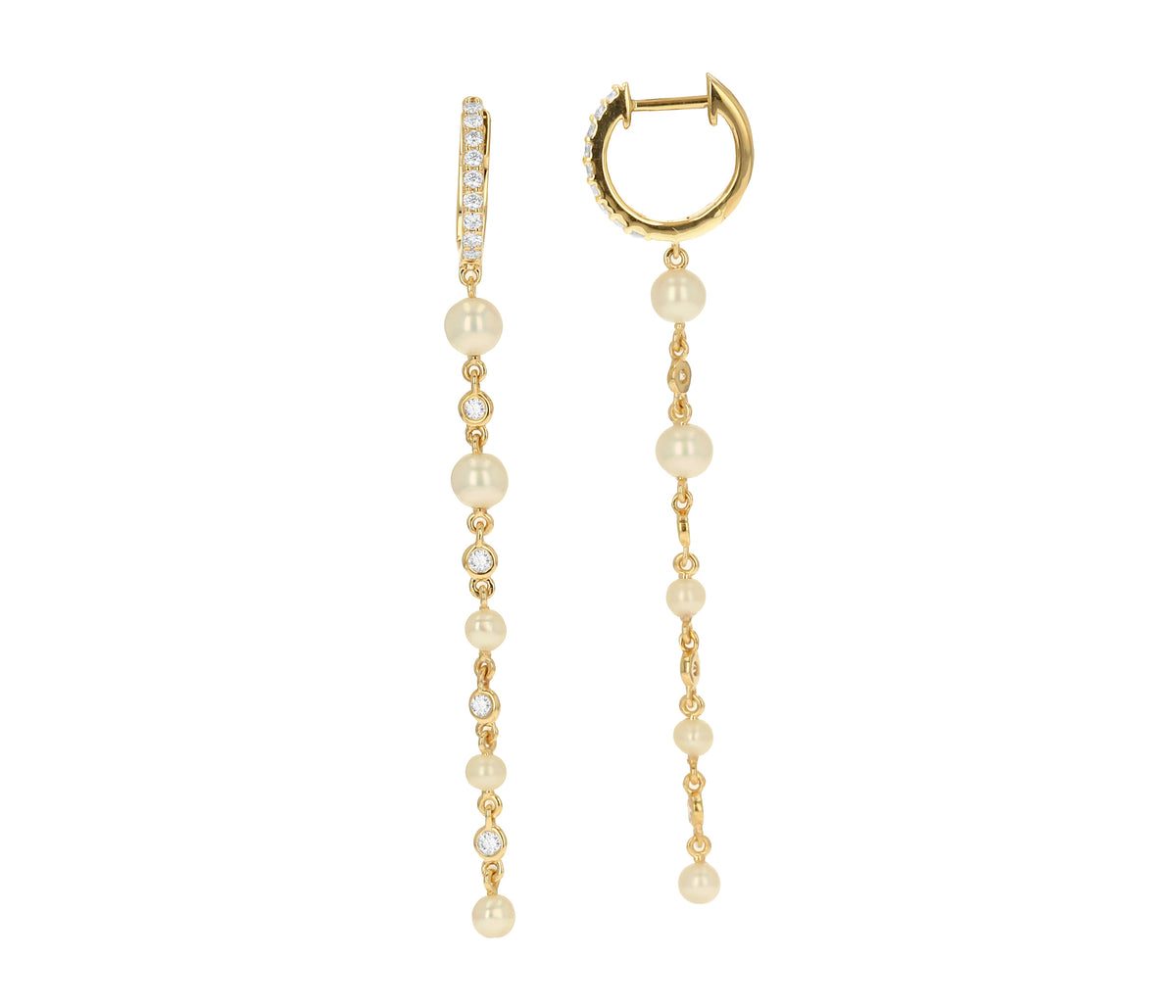 Pearl and Diamond Drop Earring – Rachel Reid